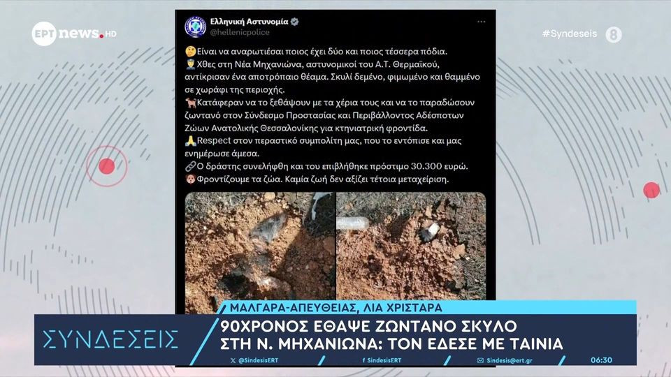 Ν. Μηχανιώνα: Πώς δικαιολόγησε ο 90χρονος ότι έθαψε ζωντανό τον σκύλο του