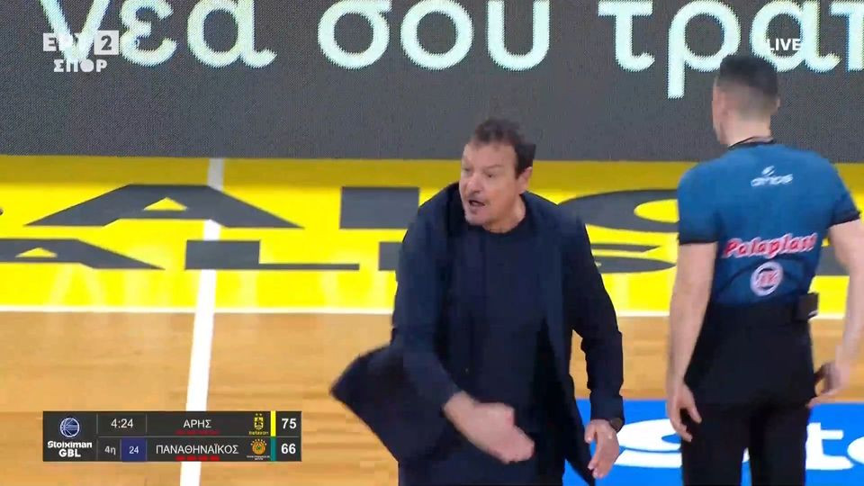 Άρης-Παναθηναϊκός: Το «ντου» του Αταμάν στο παρκέ!